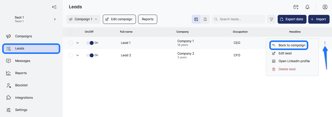 How to Get the Lead Back to the Campaign – Outbound Contact